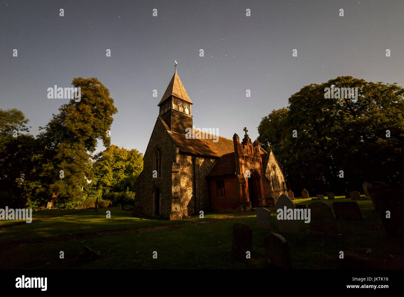 Illuminated church windows night hi-res stock photography and images ...