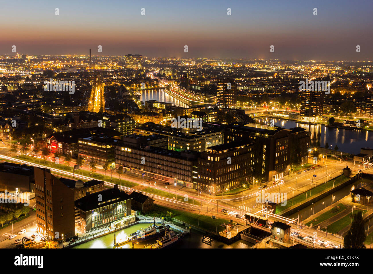 Aerial panorama of Rotterdam. Rotterdam, South Holland, Netherlands ...