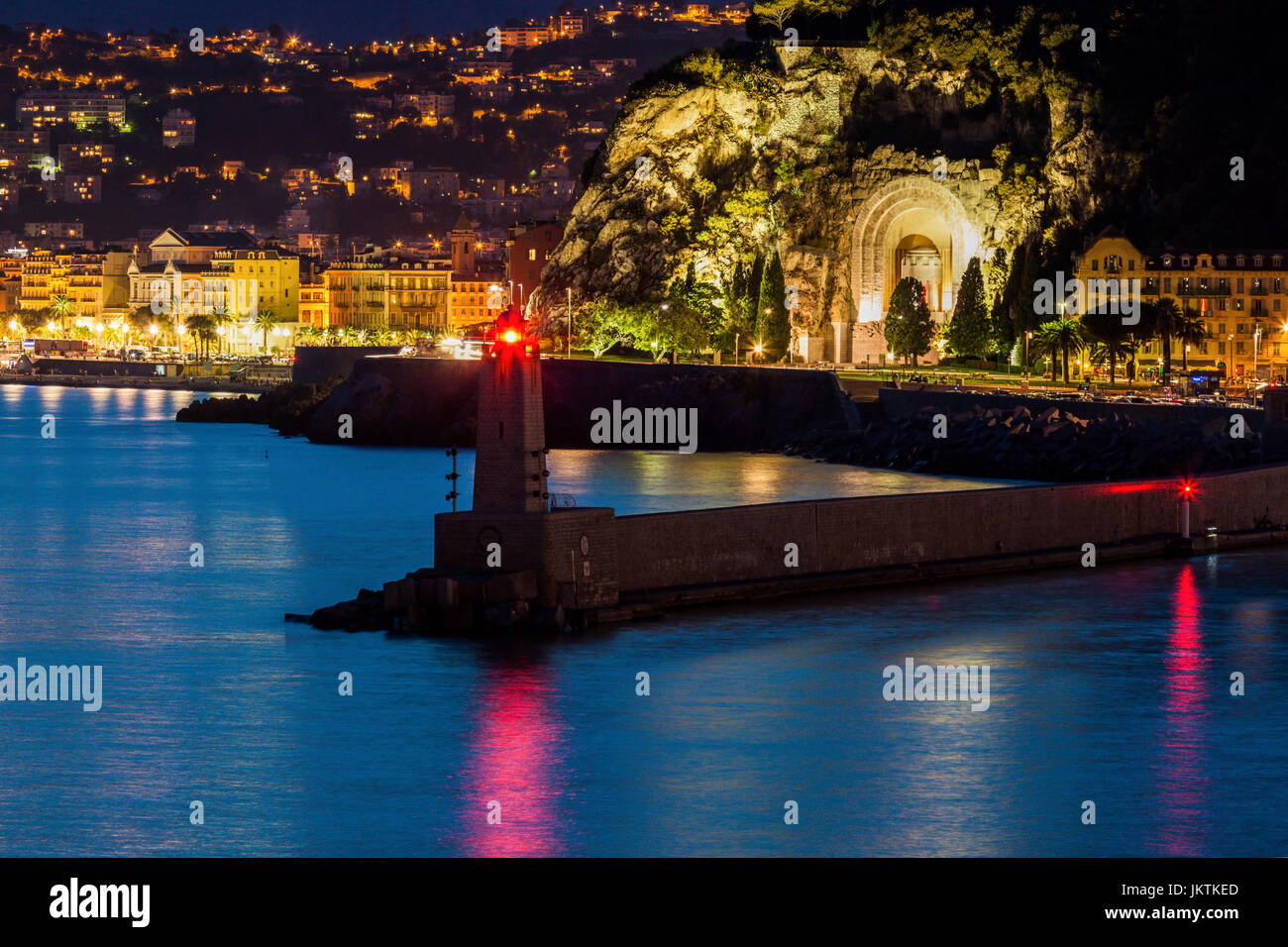 Nice Lighthouse and War Memorial. Nice, French Riviera, France Stock ...
