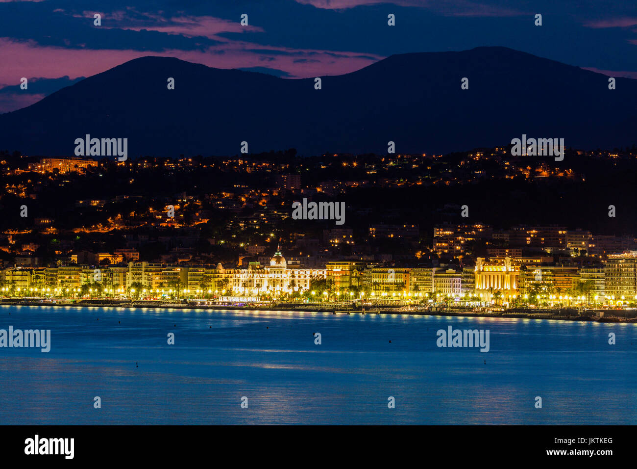 Evening panorama of Nice. Nice, French Riviera, France Stock Photo - Alamy