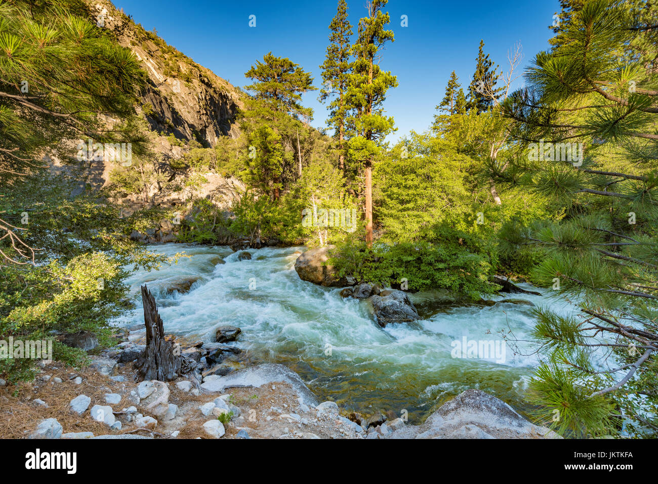 Roaring River Falls in Kings Canyon National Park, California Stock ...