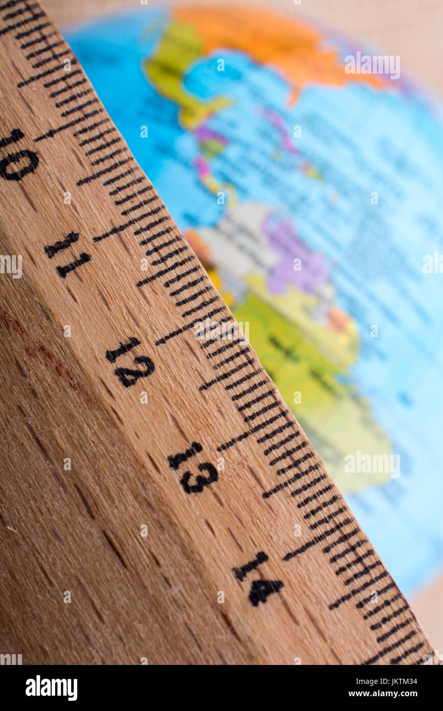 Map globe travel ruler hi-res stock photography and images - Alamy