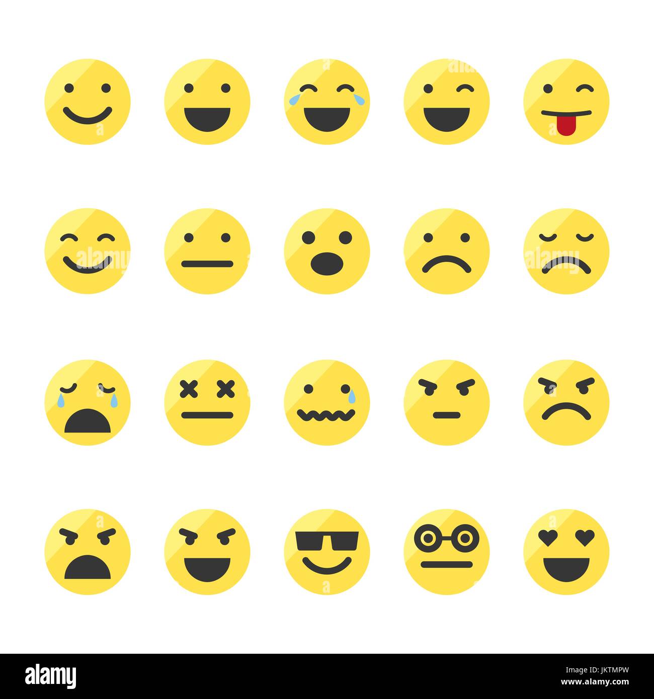 Set of emojis on isolated white background Stock Vector Image & Art - Alamy