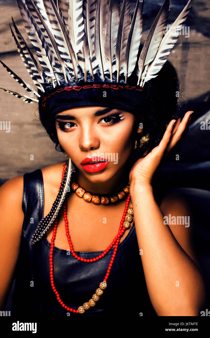 Native american halloween costume hi-res stock photography and images ...