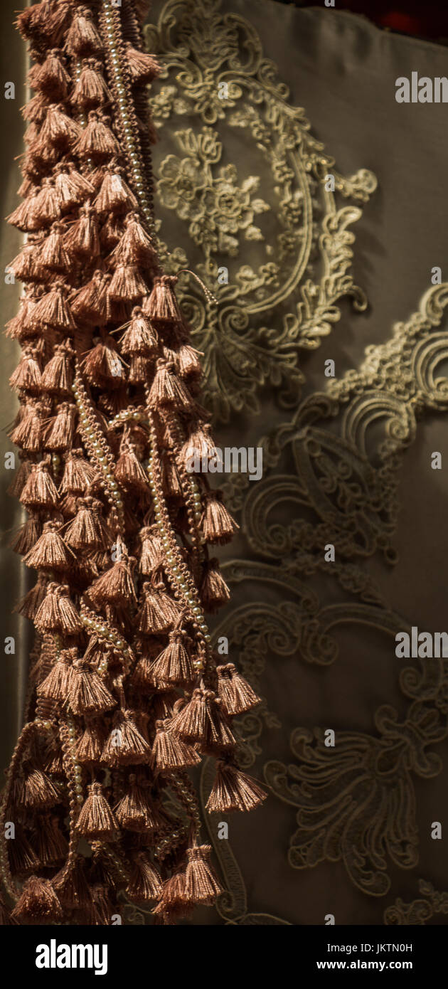 Selection of Ottoman Turkish traditional tassels in various colors ...