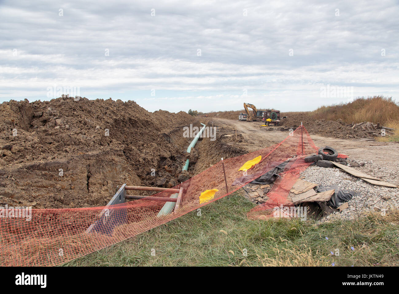 Construction of the Dakota Access Pipeline near Batavia, Iowa Stock ...