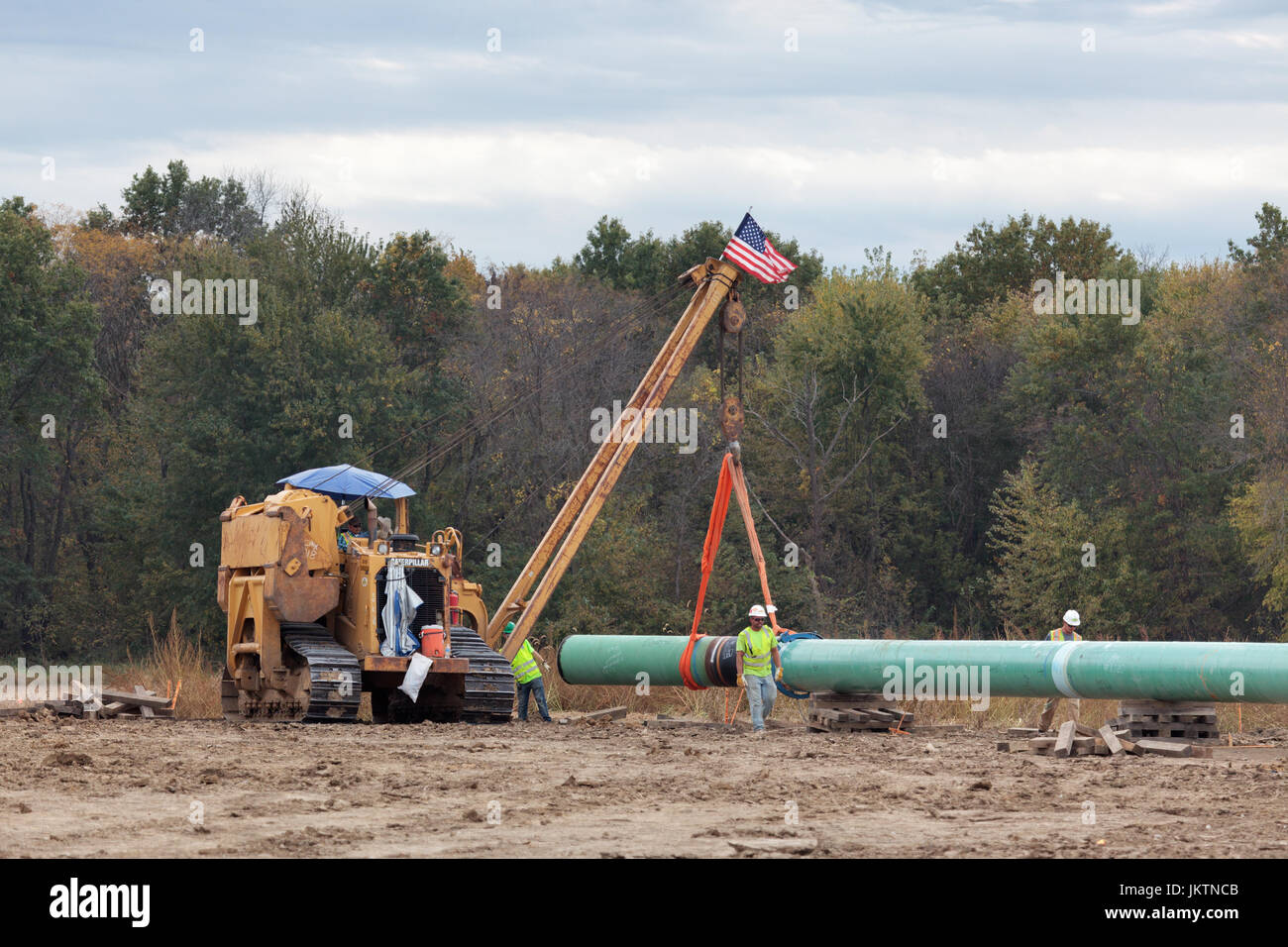 Construction of the Dakota Access Pipeline near Batavia, Iowa Stock ...