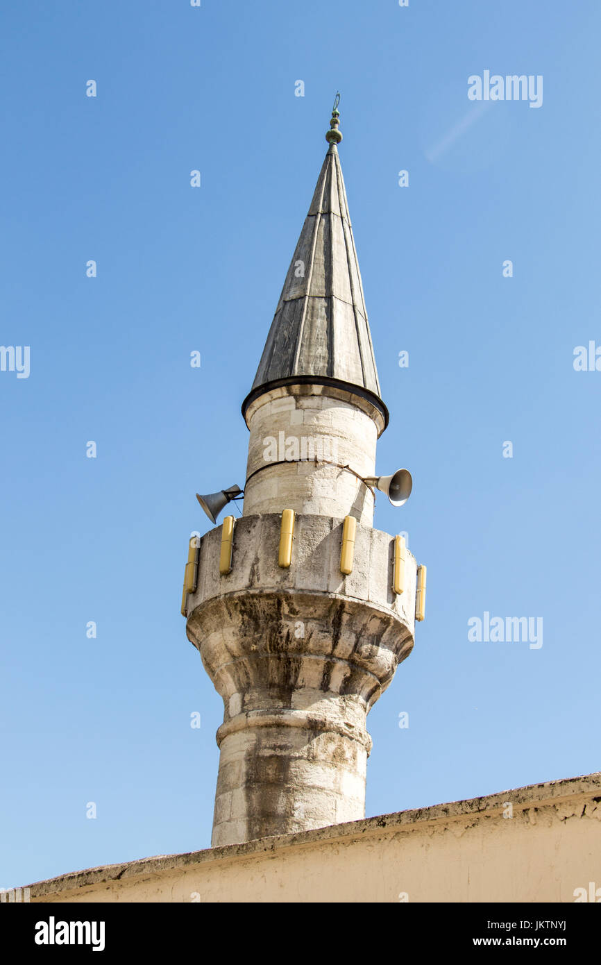 Minaret of an Ottoman style mosque Mosques in view Stock Photo - Alamy