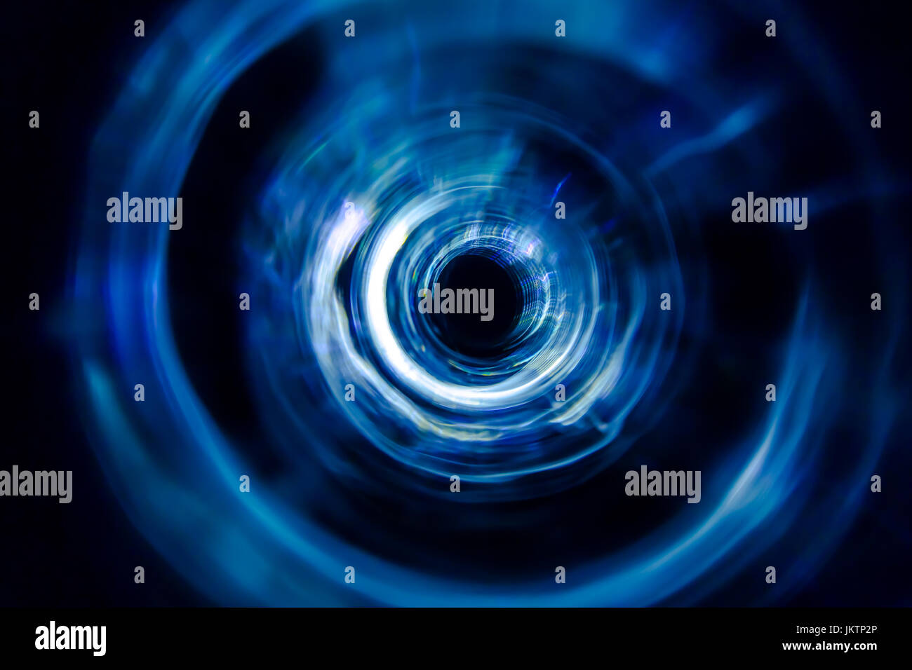 Sound waves in the visible blue color in the dark Stock Photo - Alamy