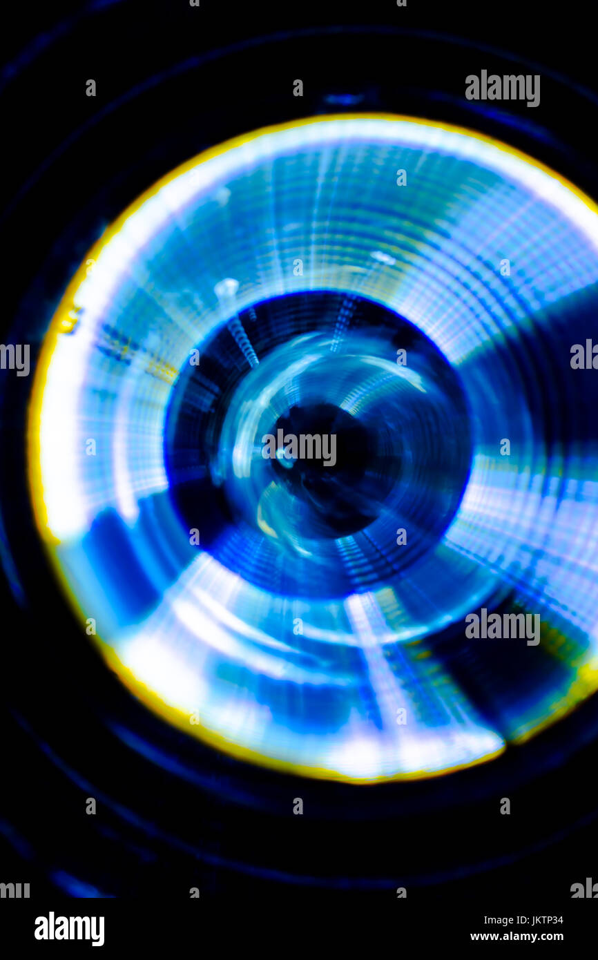 Sound waves in the visible blue color in the dark Stock Photo - Alamy