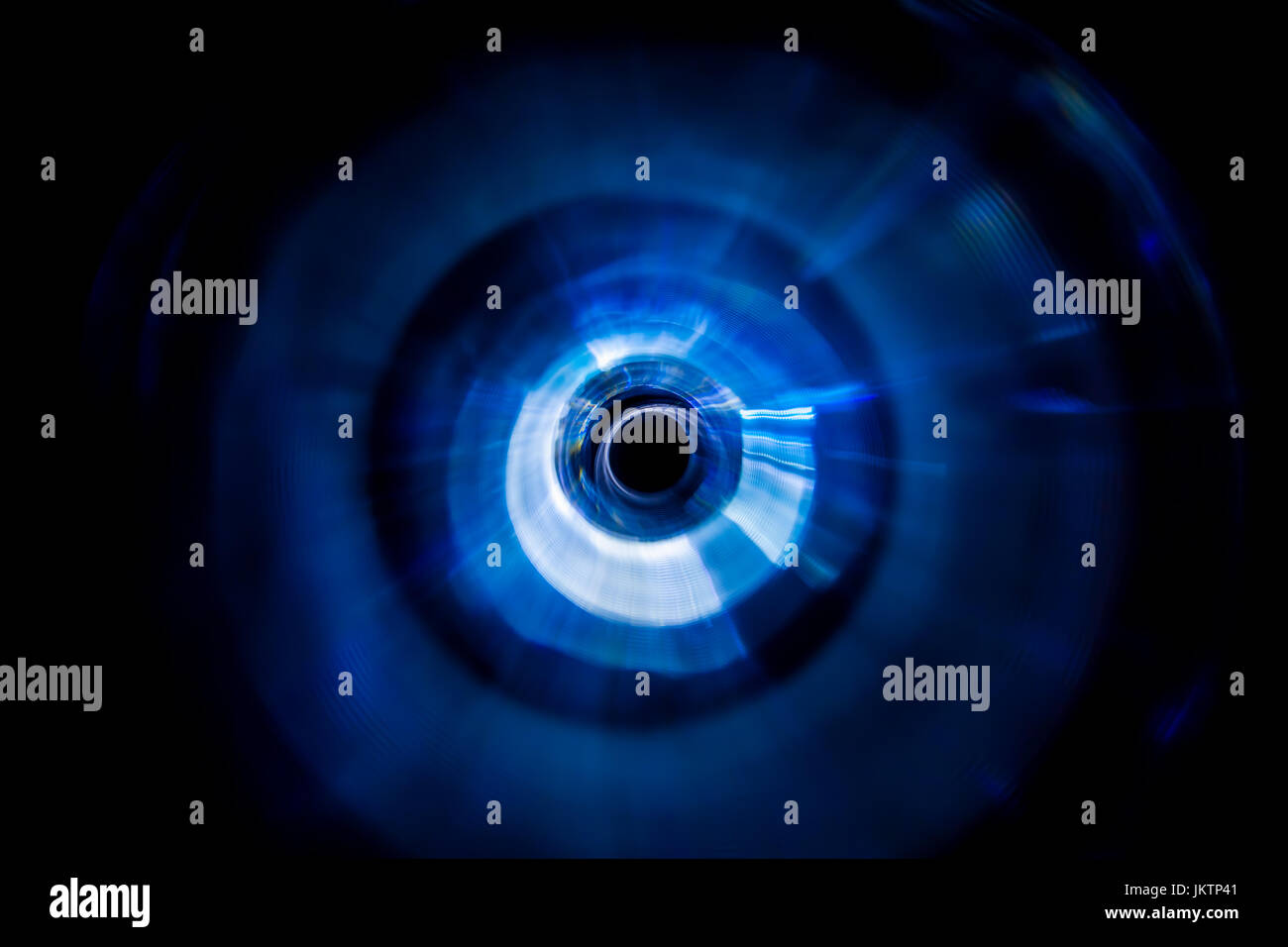 Sound waves in the visible blue color in the dark Stock Photo - Alamy