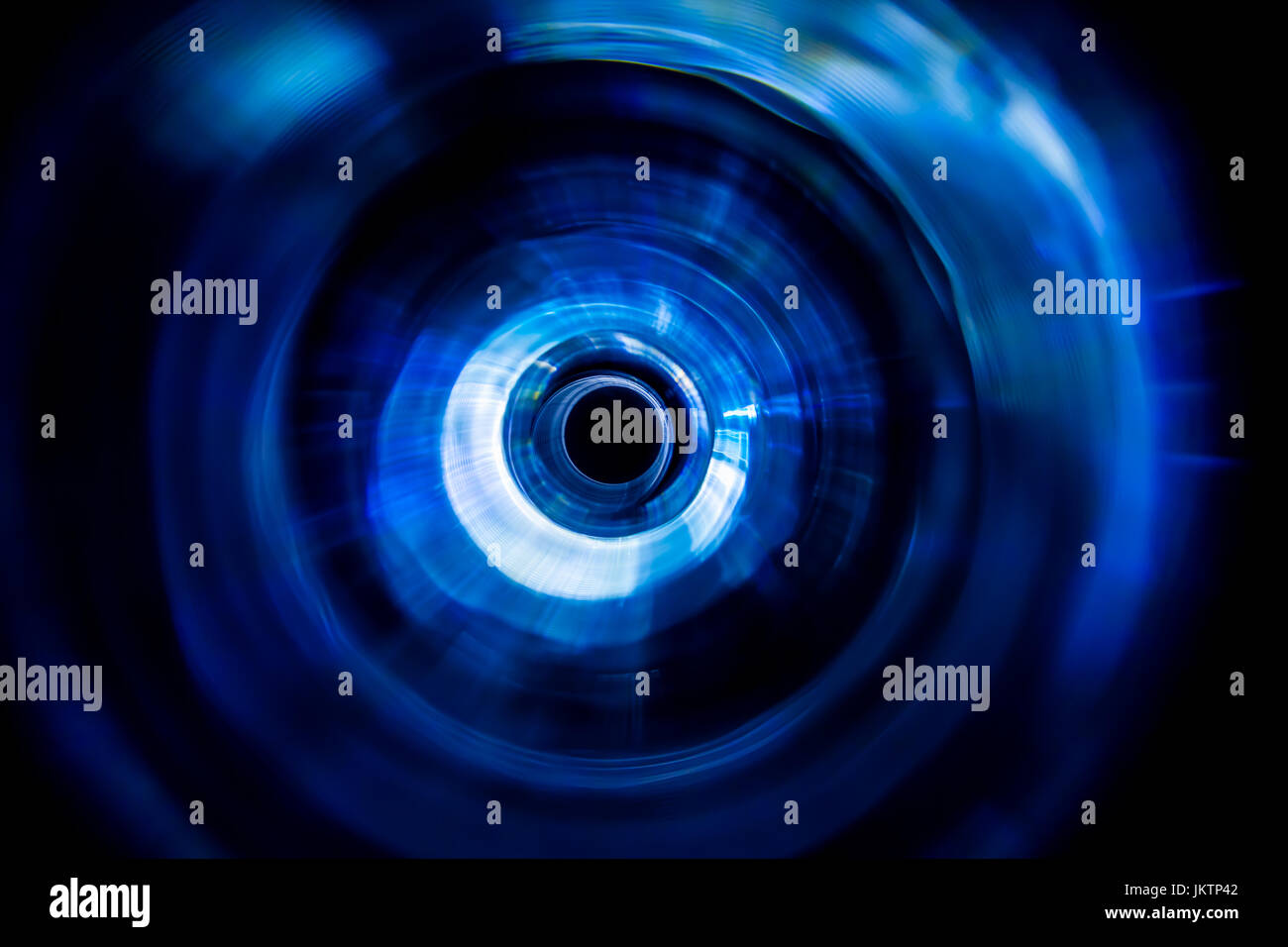 Sound waves in the visible blue color in the dark Stock Photo - Alamy