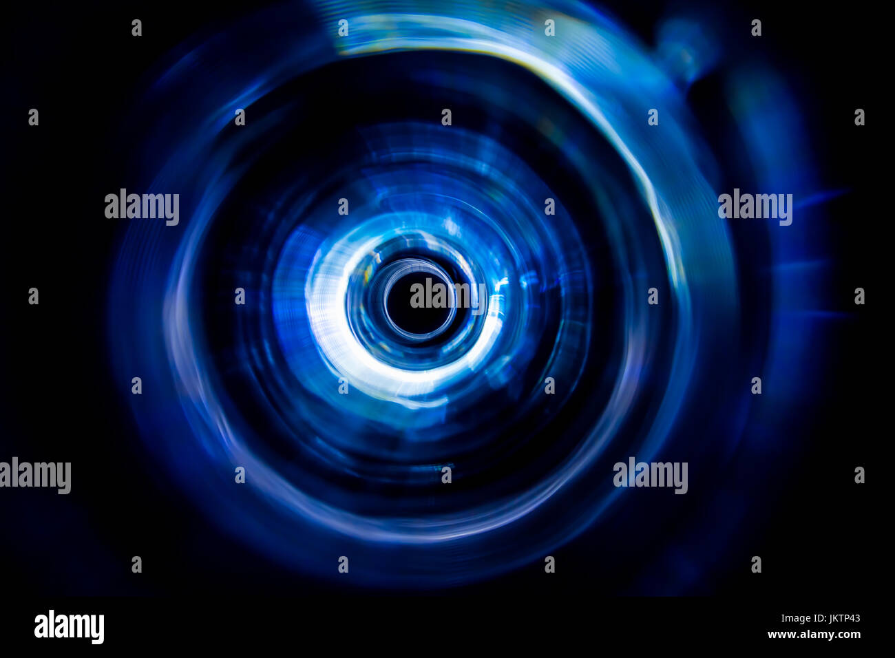 Sound waves in the visible blue color in the dark Stock Photo - Alamy