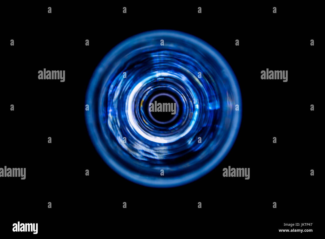 Sound waves in the visible blue color in the dark Stock Photo - Alamy