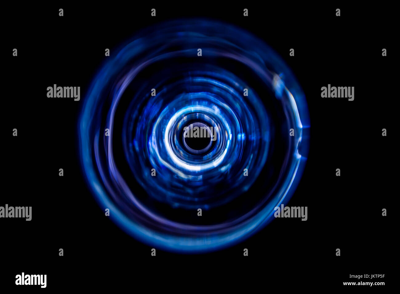 Sound waves in the visible blue color in the dark Stock Photo - Alamy