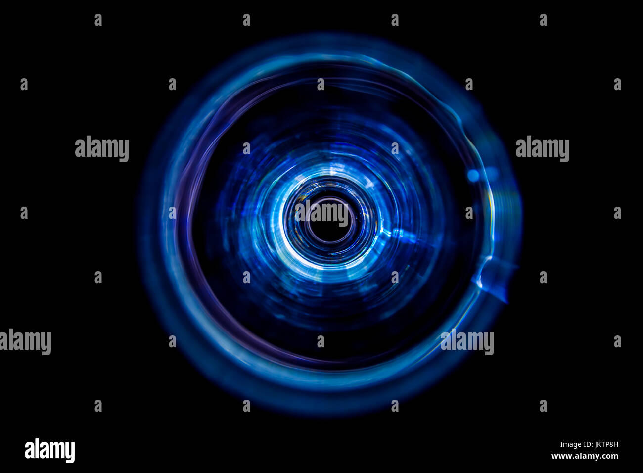 Sound waves in the visible blue color in the dark Stock Photo - Alamy