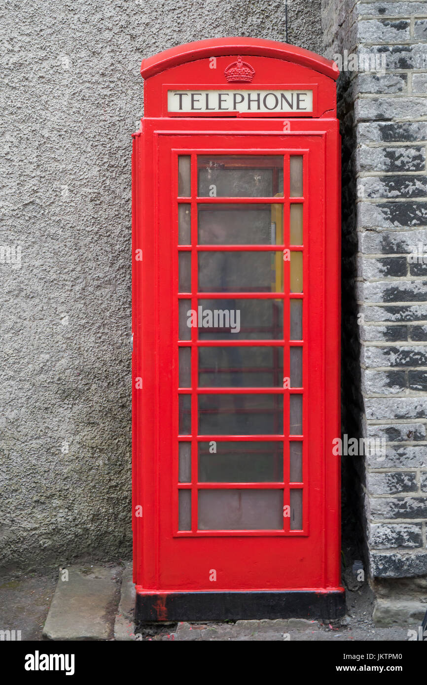 Red phone booth Stock Photo - Alamy