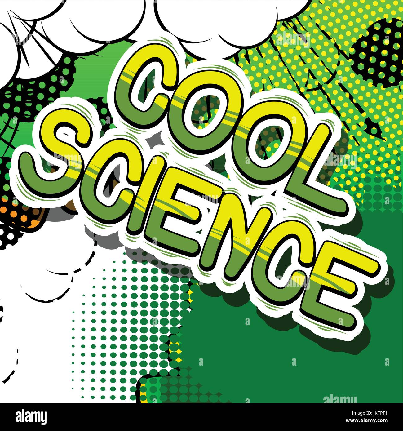 Cool Science - Comic book style phrase on abstract background Stock ...
