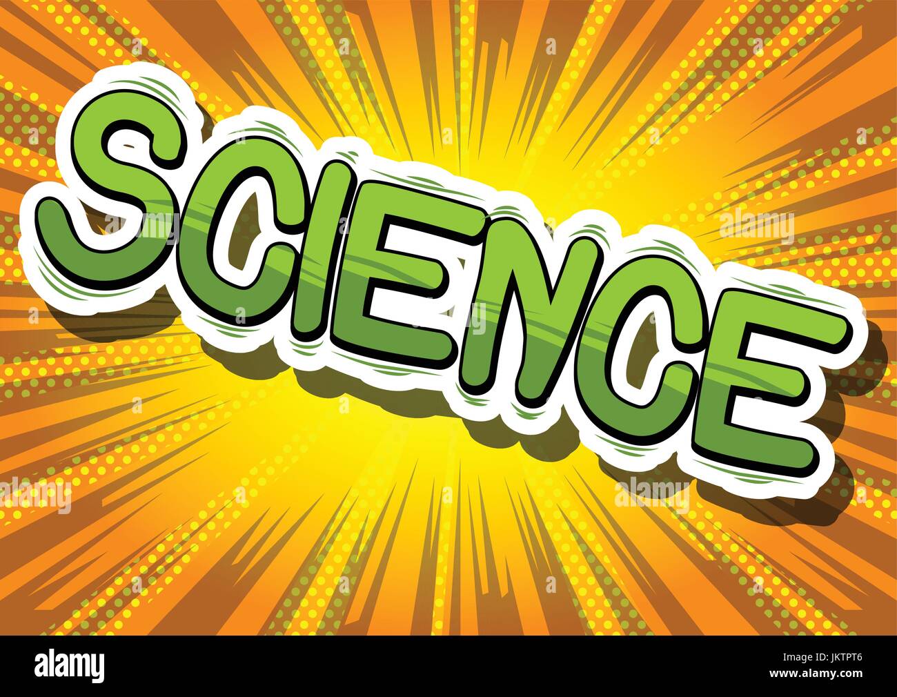 Science - Comic book style phrase on abstract background Stock Vector ...