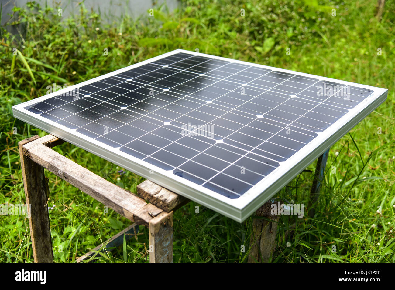Solar Power Green energy with solar panels outdoor Stock Photo - Alamy
