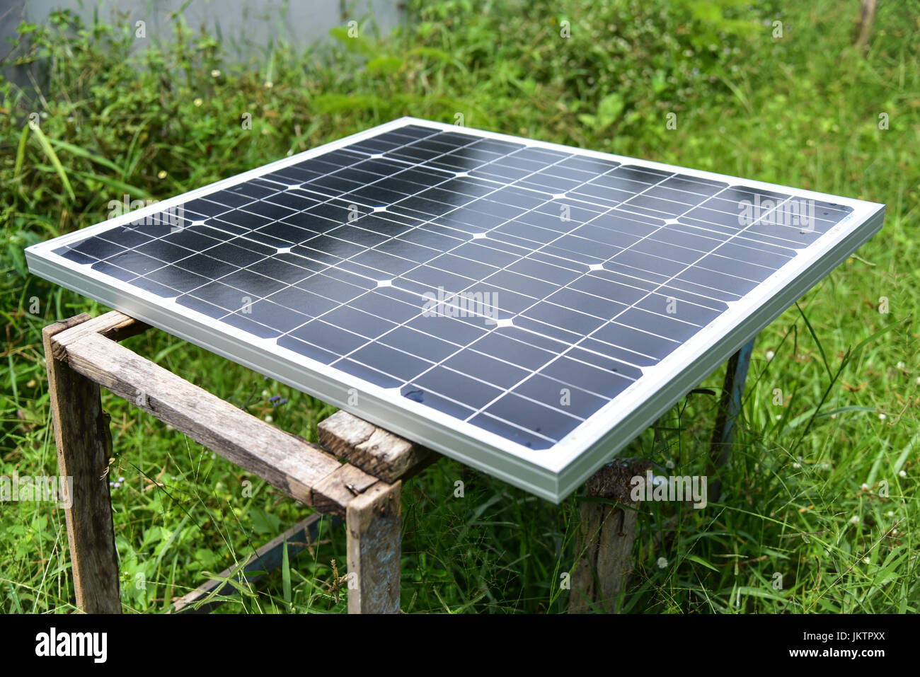 Solar Power Green energy with solar panels outdoor Stock Photo - Alamy