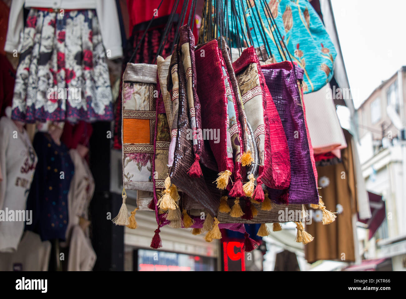 Traditional style handmade woven bags of fabric Stock Photo - Alamy