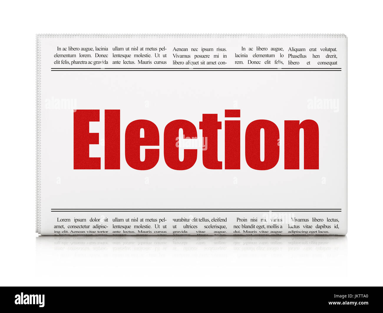 Political concept: newspaper headline Election Stock Photo - Alamy