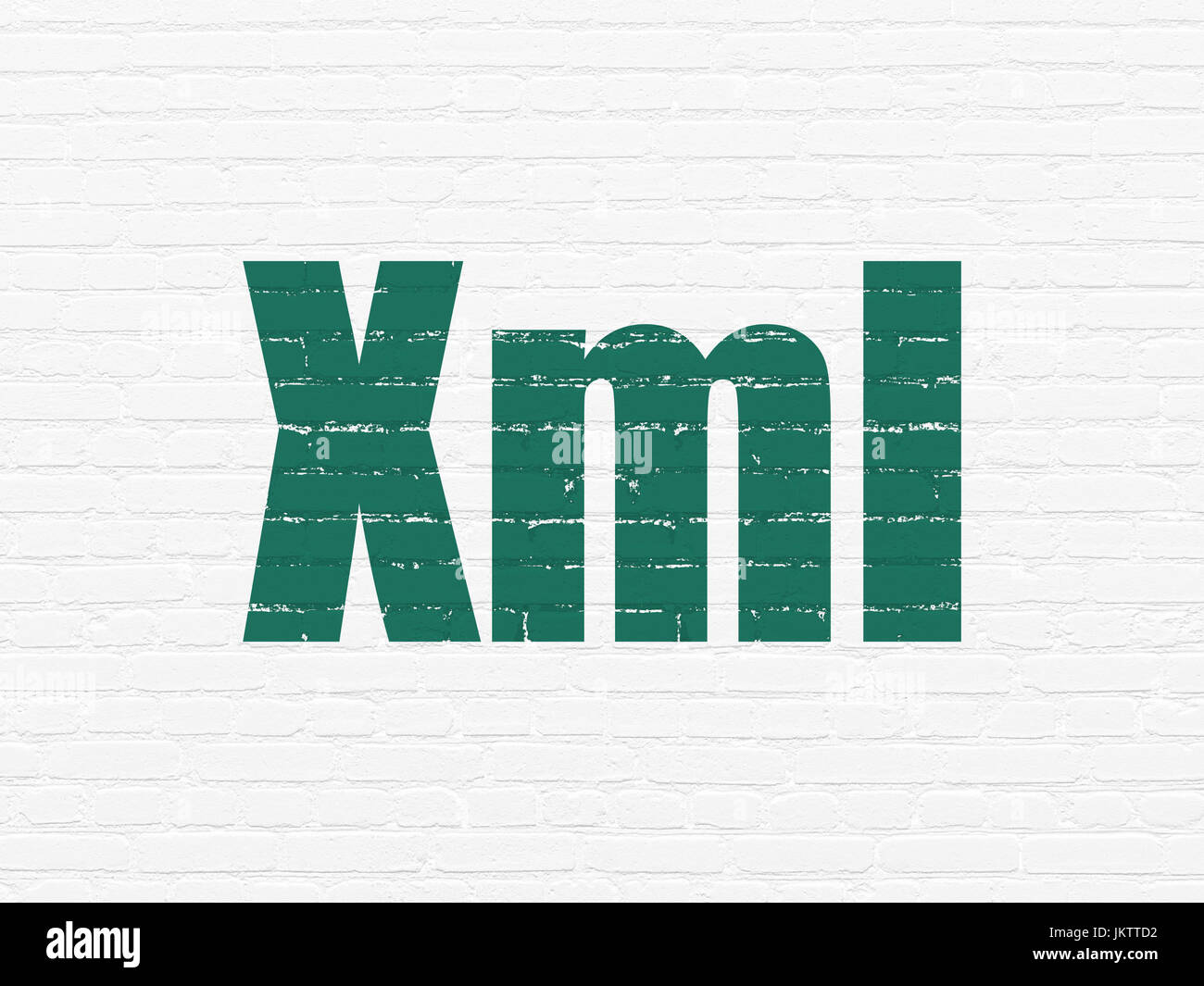 Software concept: Xml on wall background Stock Photo - Alamy