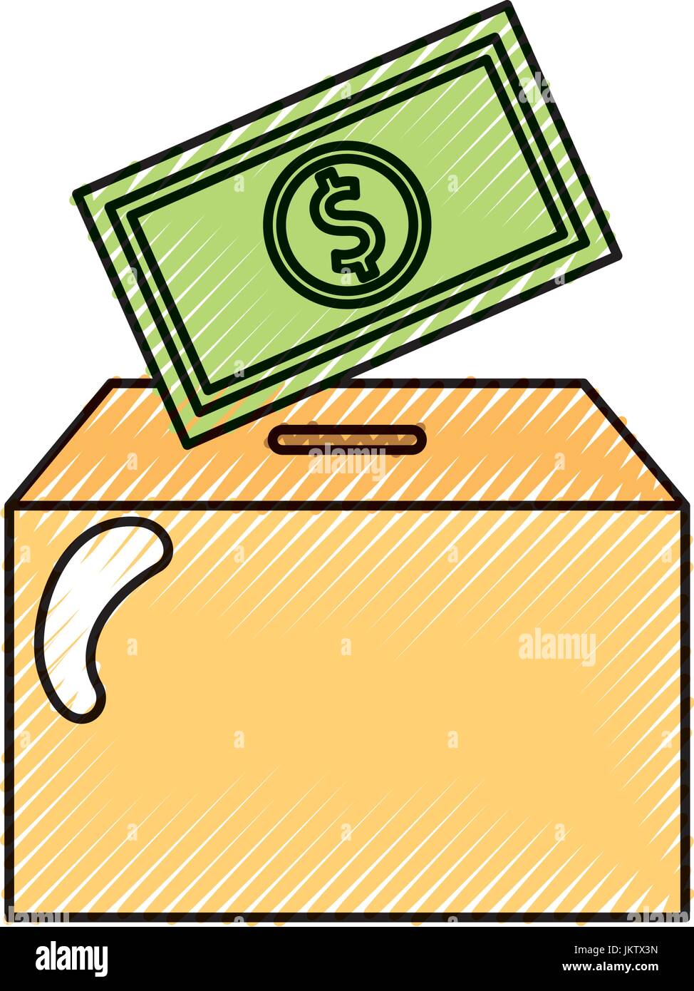 box carton packing with money Stock Vector Image & Art - Alamy