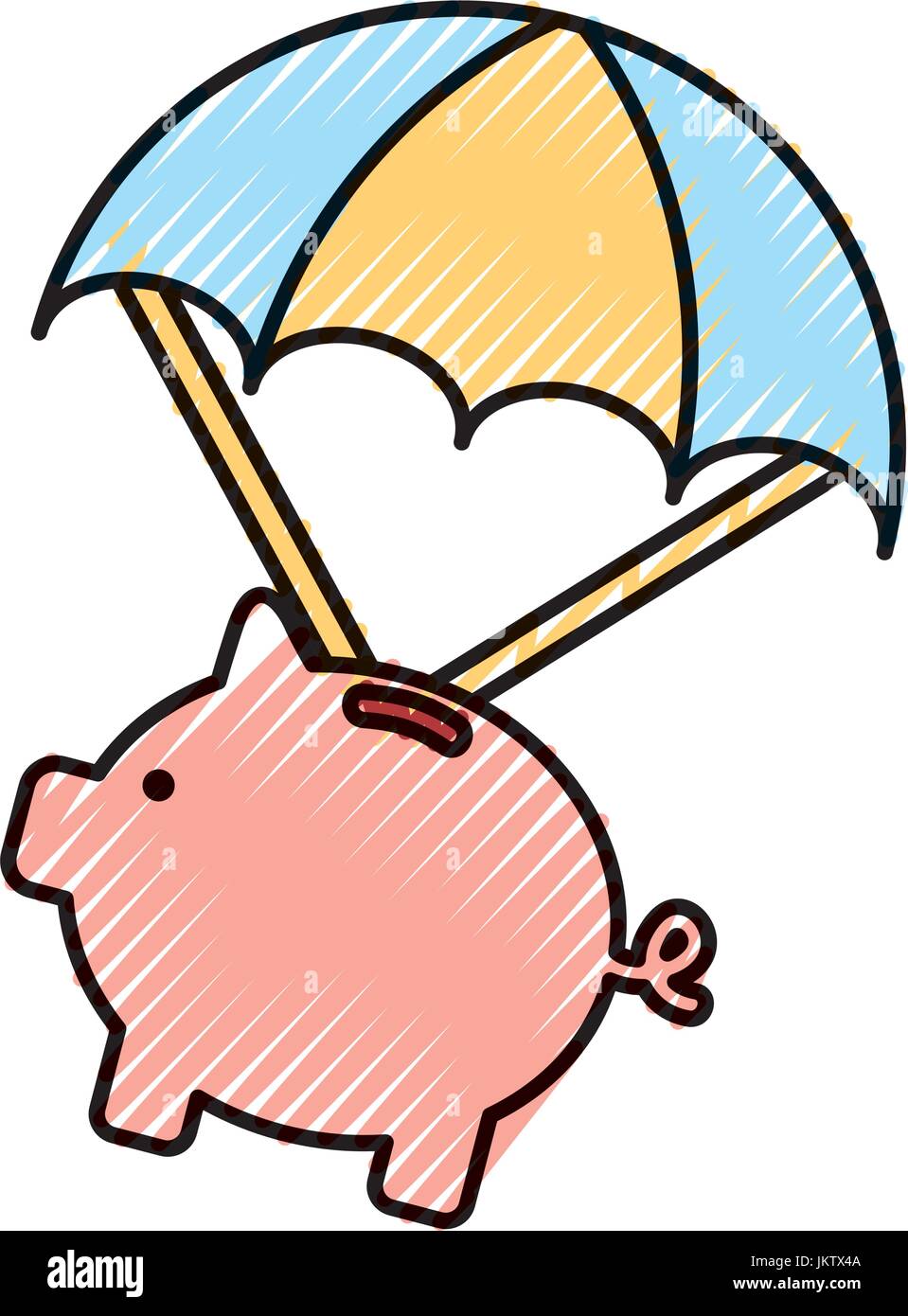 Pig with parachute Stock Vector Images - Alamy