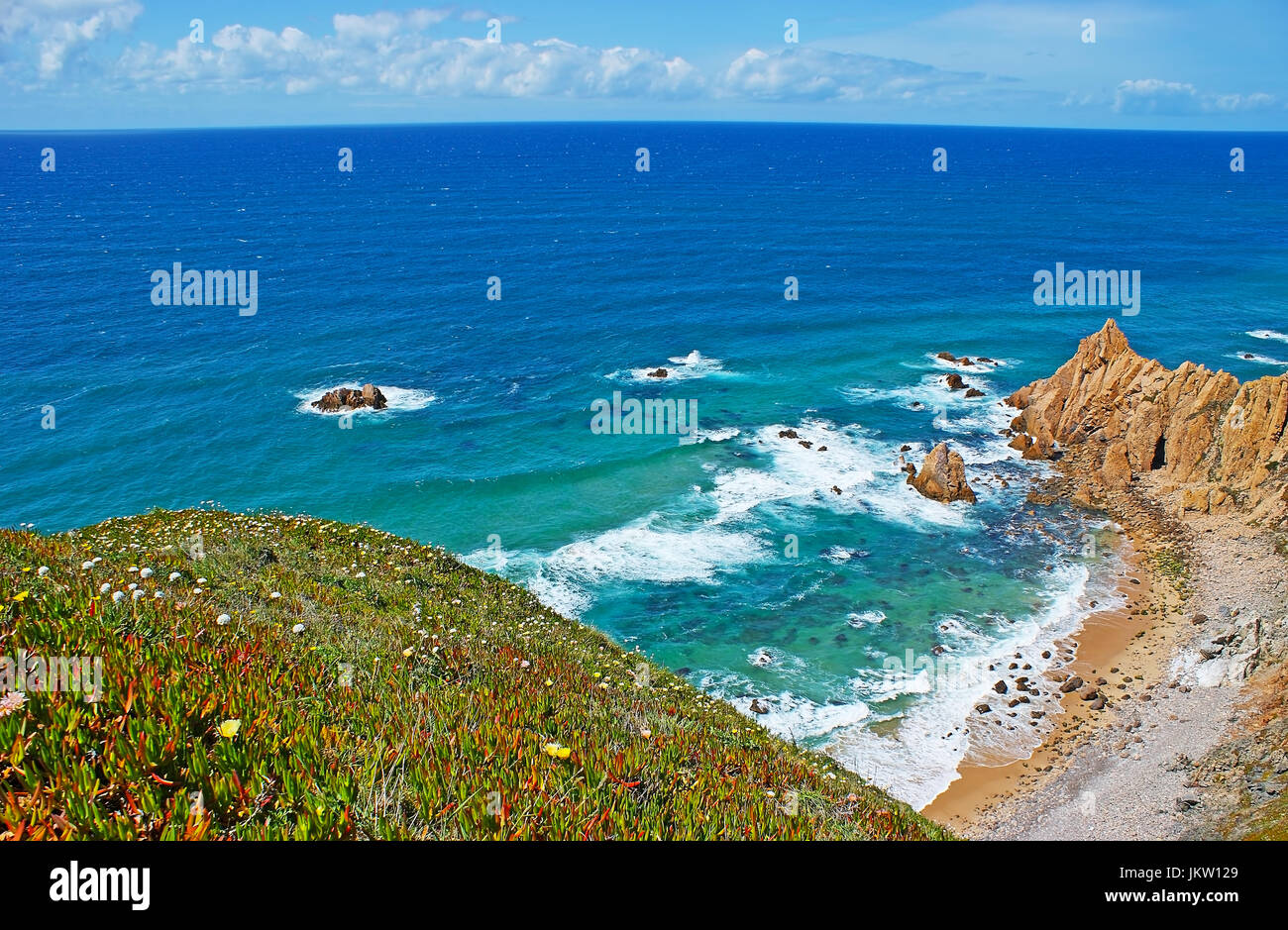 Aroeira beach located at the westernmost point of Europe - Cape Roca ...