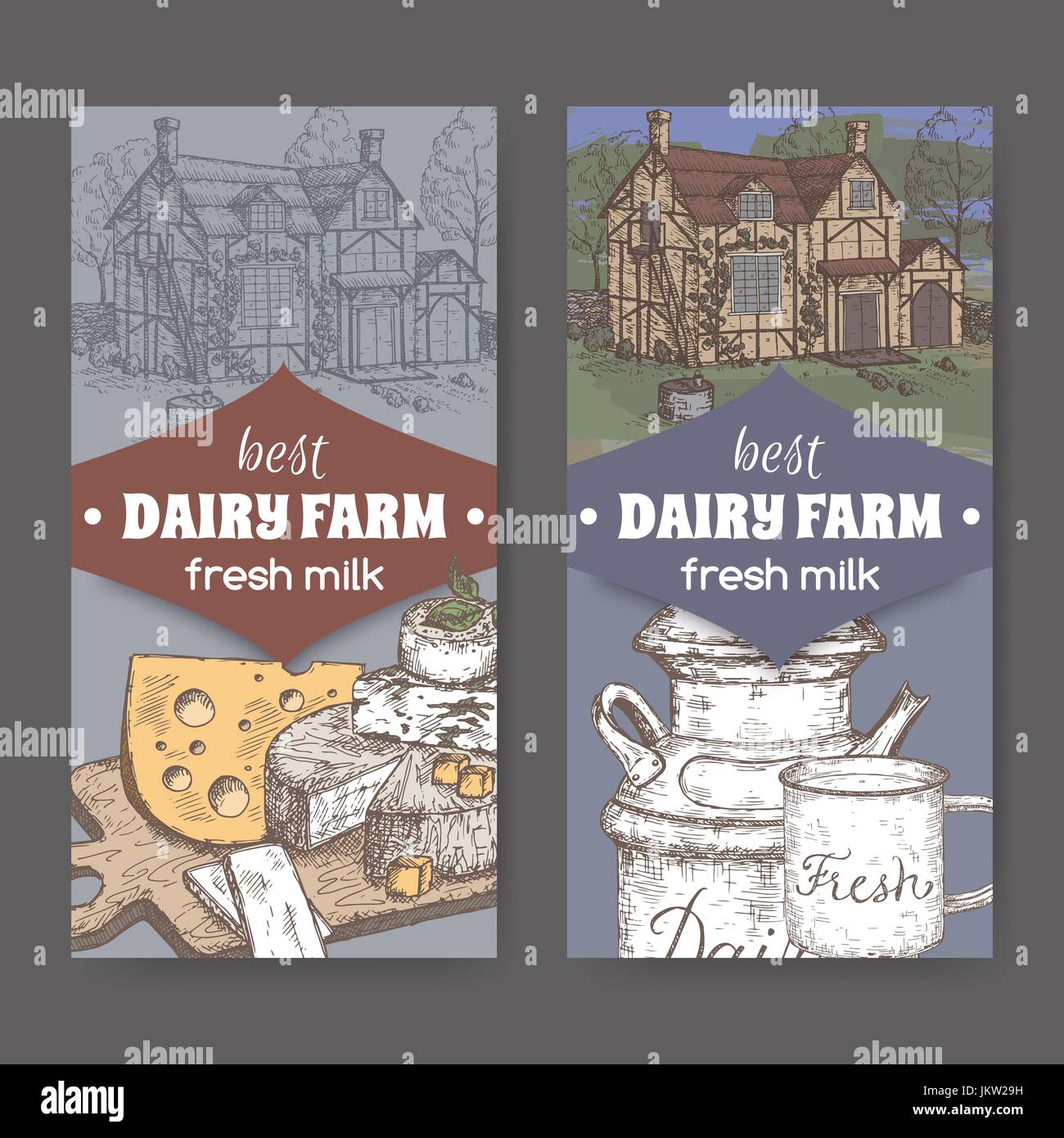 Dairy pure Stock Vector Images - Alamy