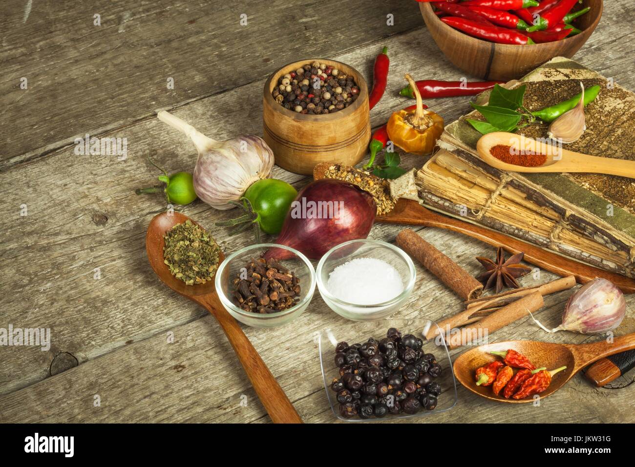 Old book of cookery recipes. Culinary background and recipe book with ...