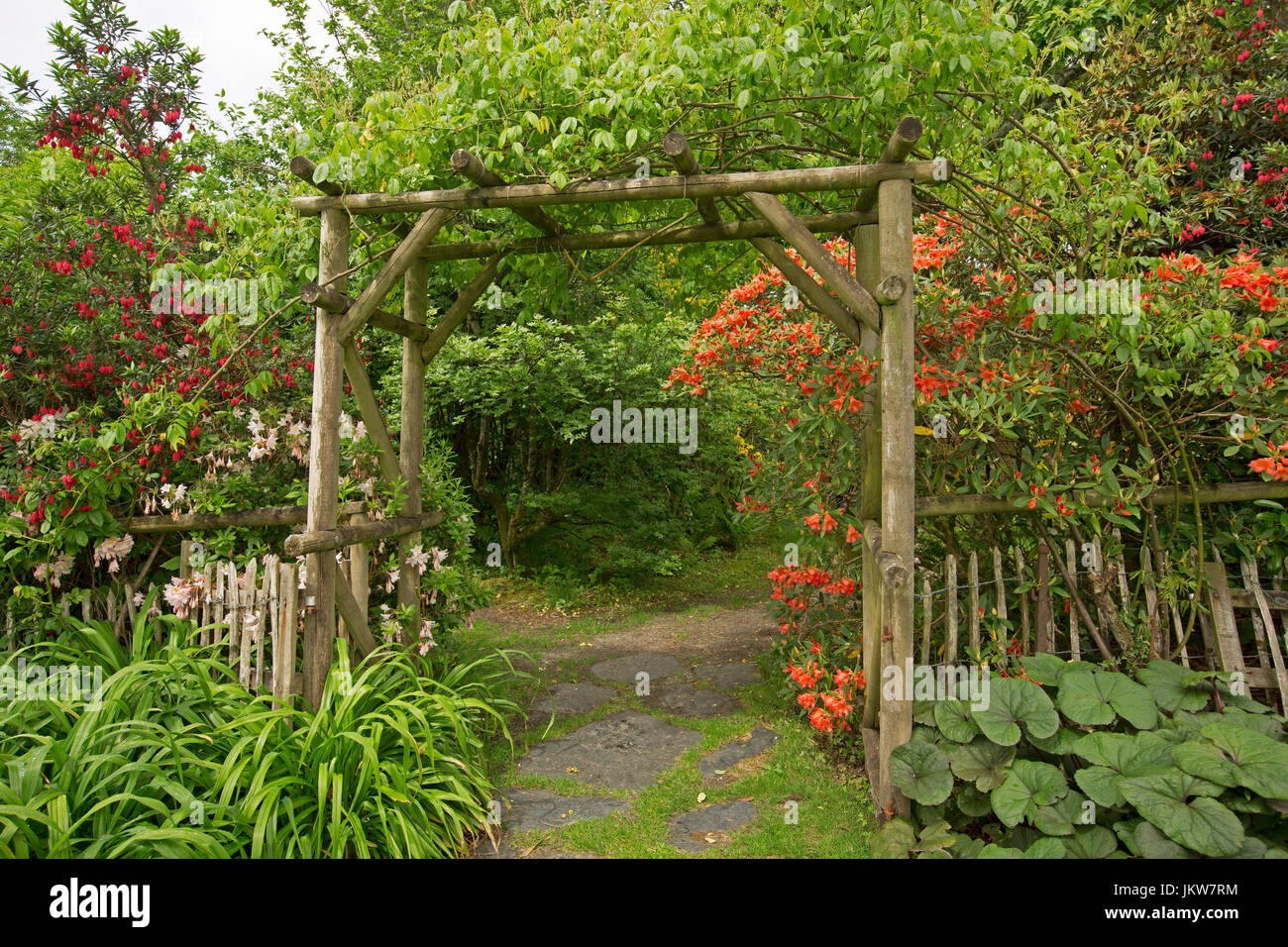 Wooden garden arch hi-res stock photography and images - Alamy