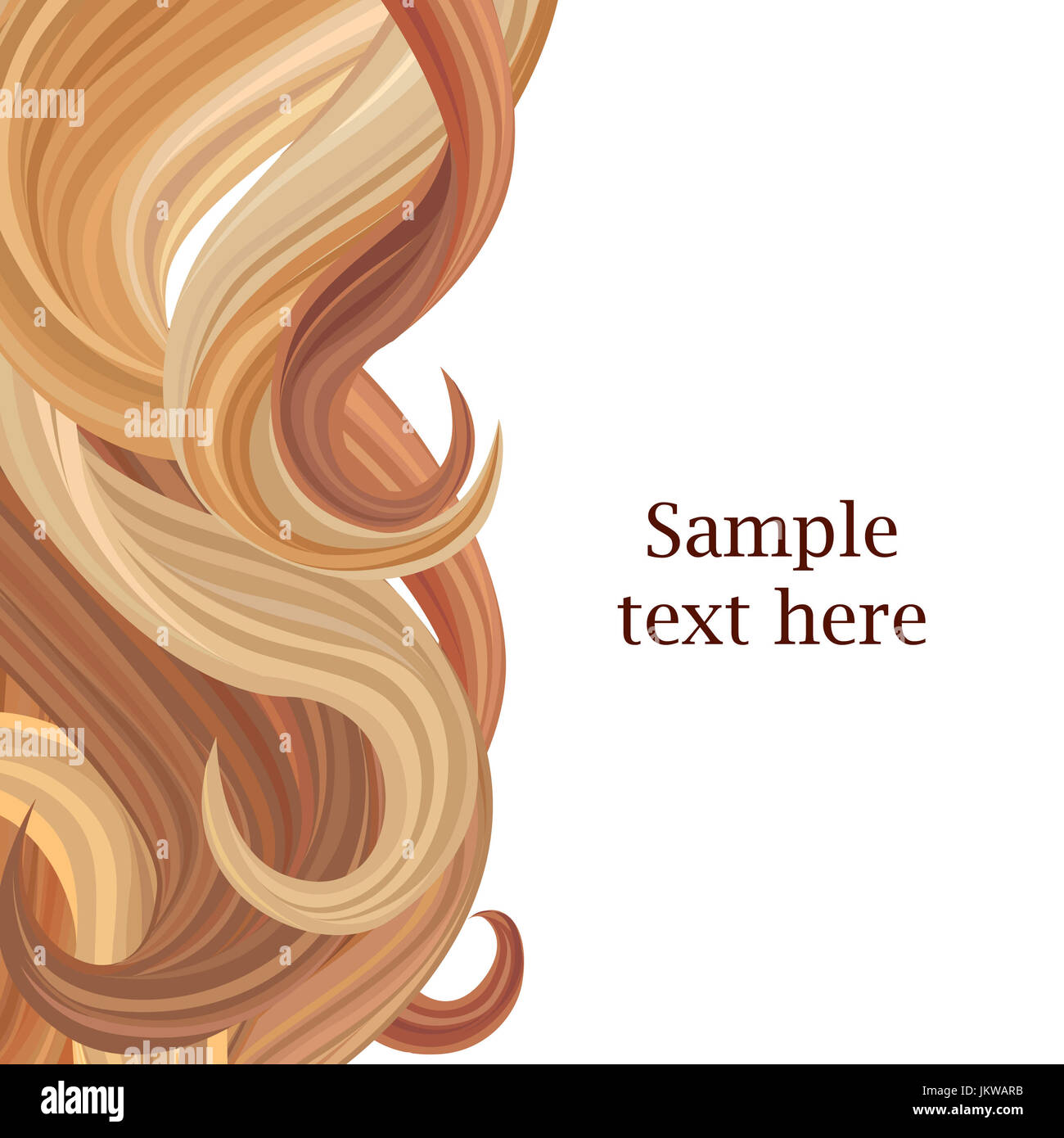 Hair style background Curly blond hair decorative border Stock Photo ...