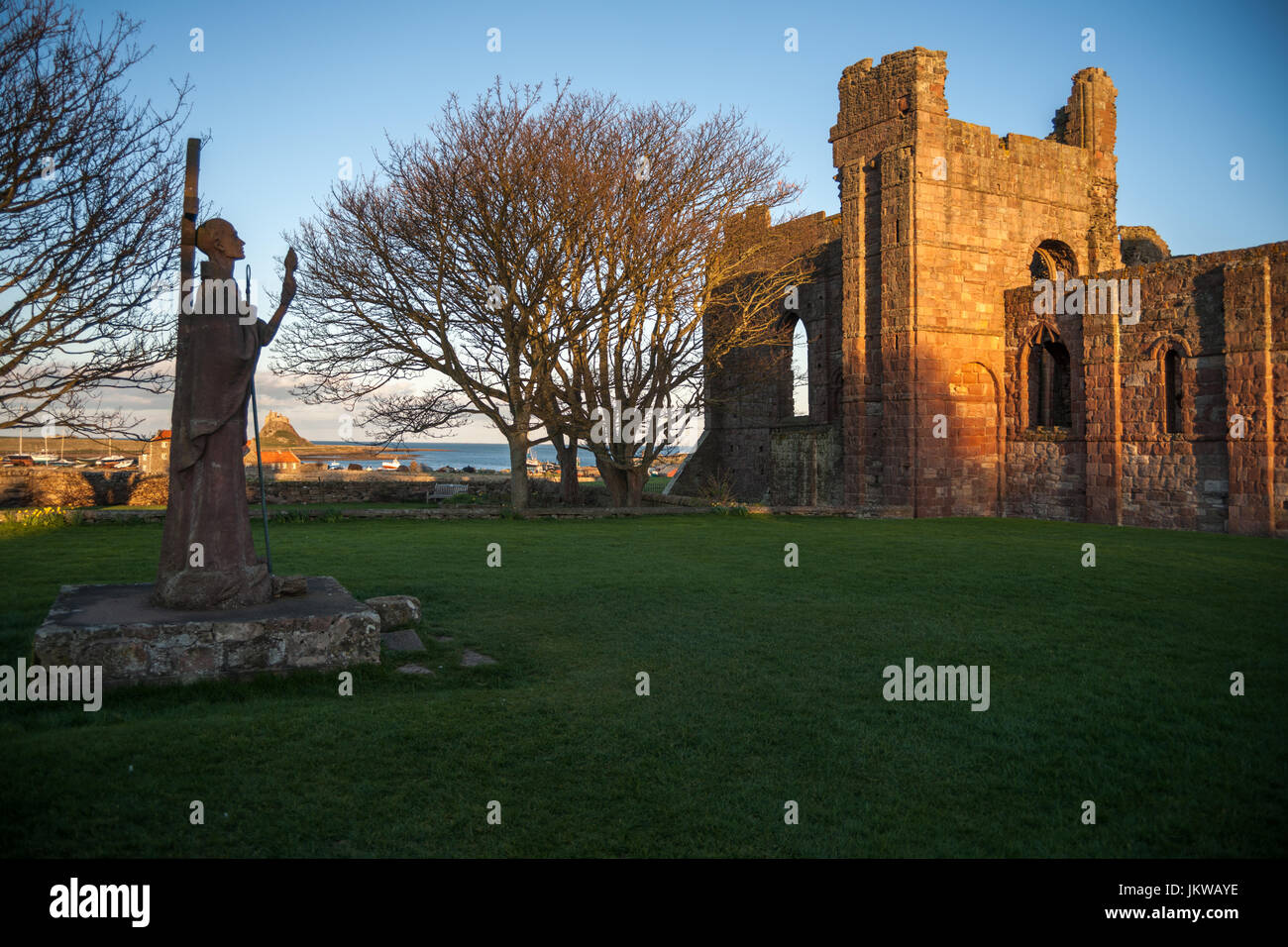 Saint Marys church on holy island Stock Photo - Alamy