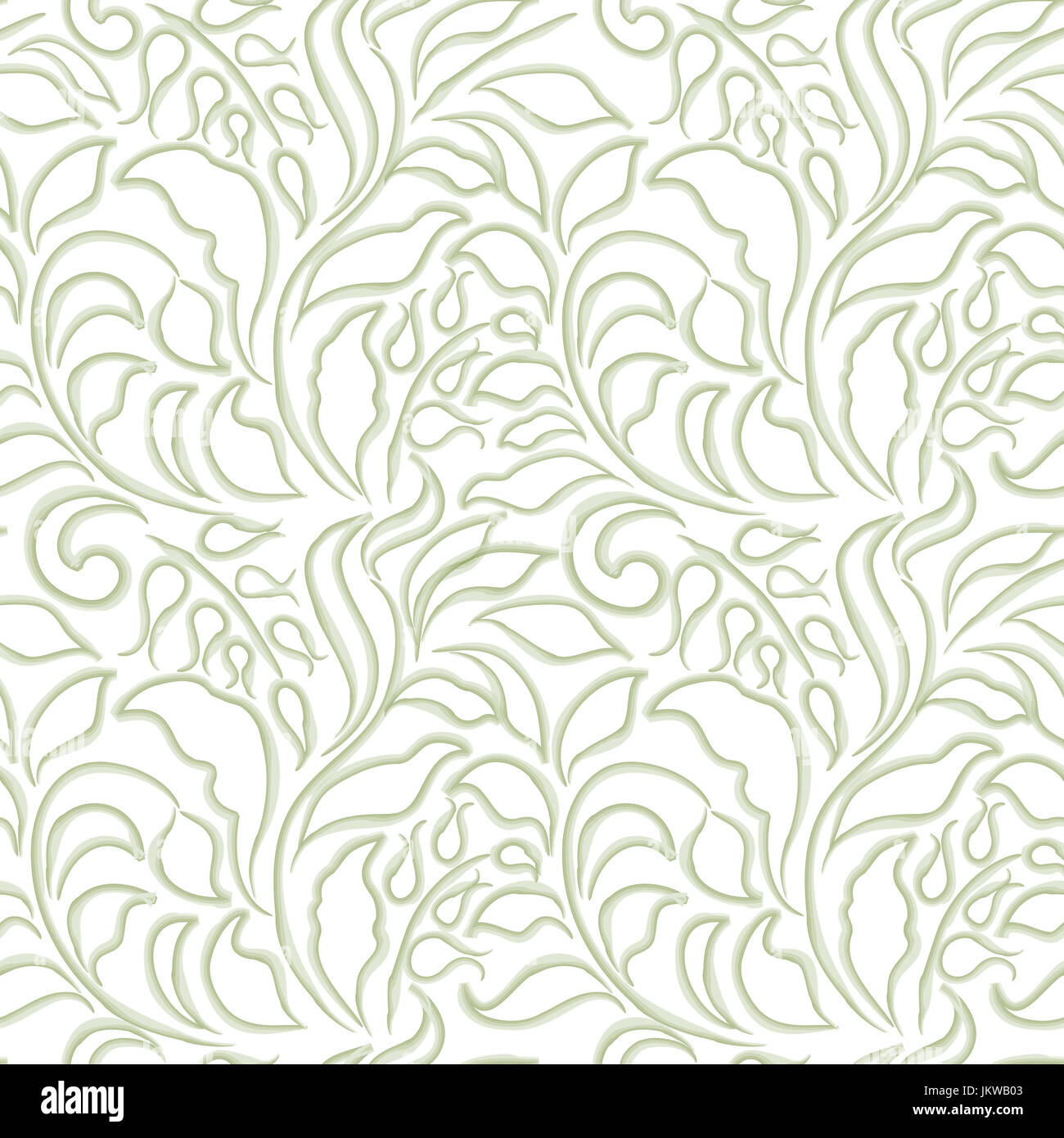 Floral pattern with leaves, Leaf swirl seamless background. Nature ...