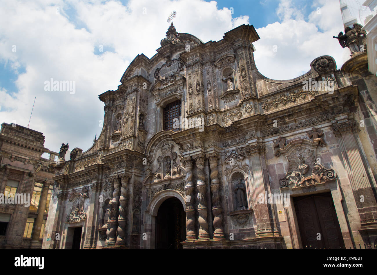 QUITO, ECUADOR- MAY 23, 2017: Beautiful ancient building at Plaza ...