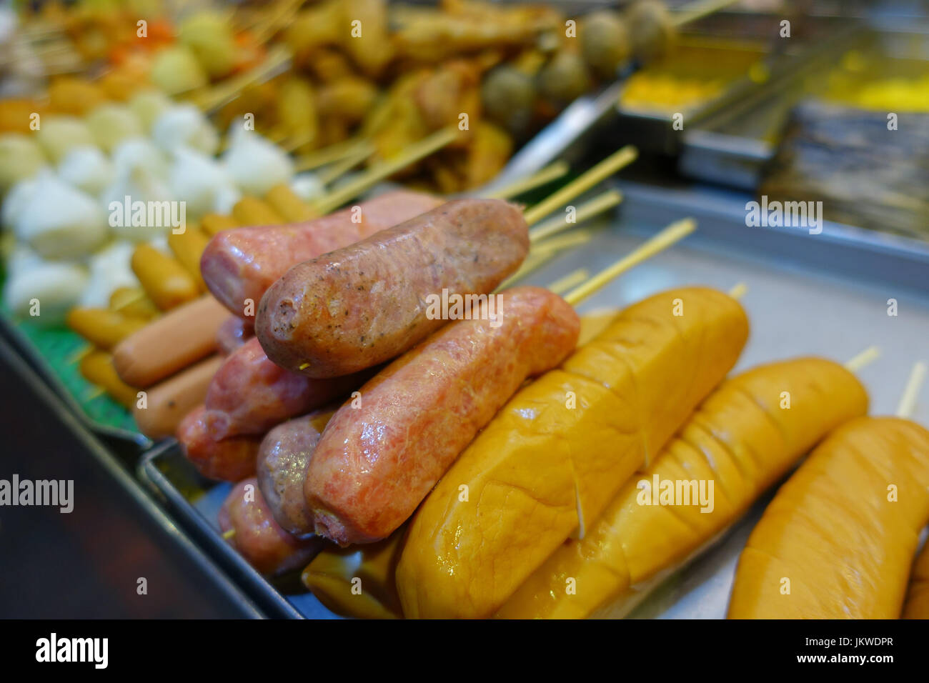 Delicious street food in the streets of Asia, Hong Kong, China Stock ...