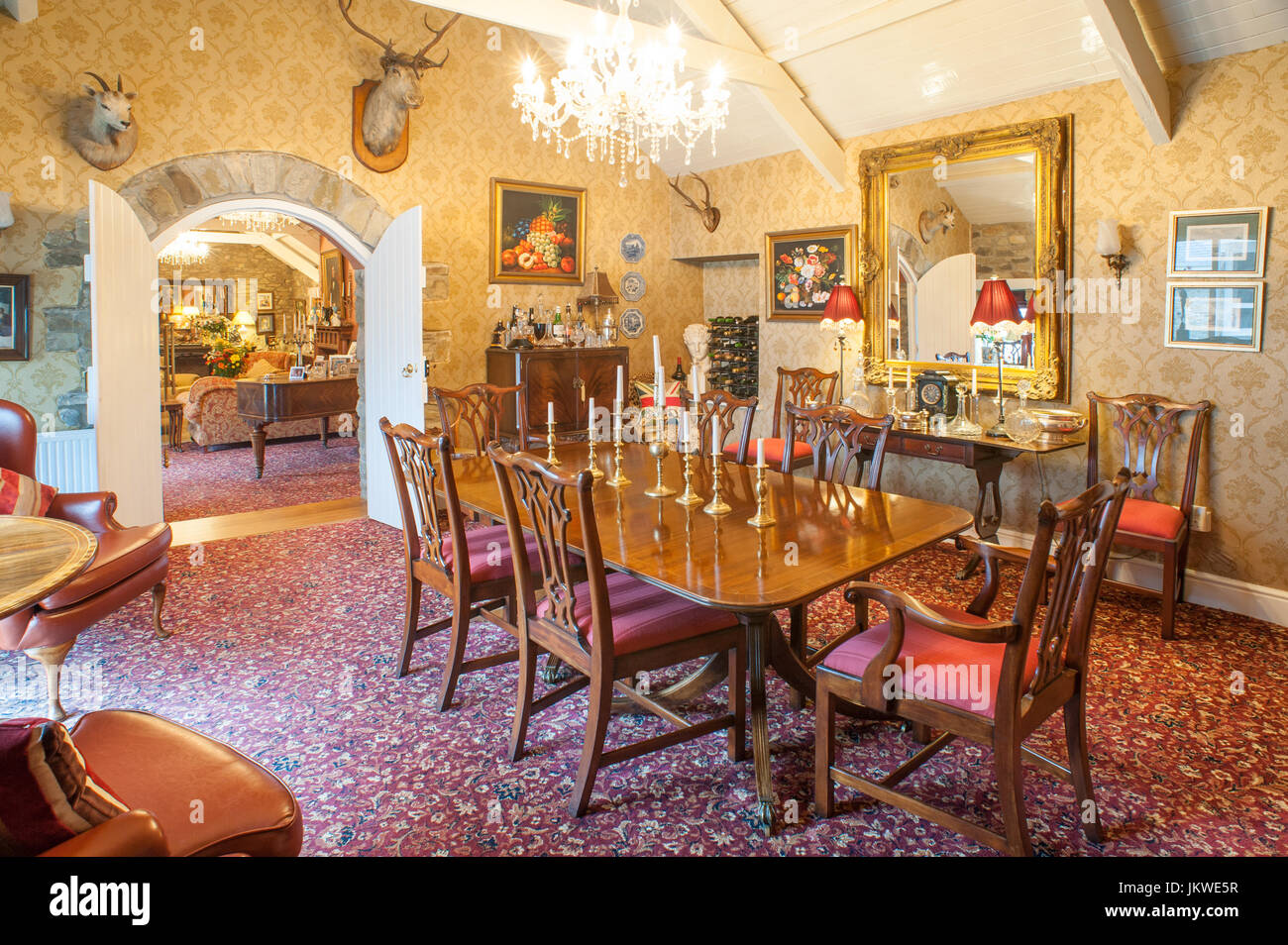 Formal dining room Stock Photo - Alamy