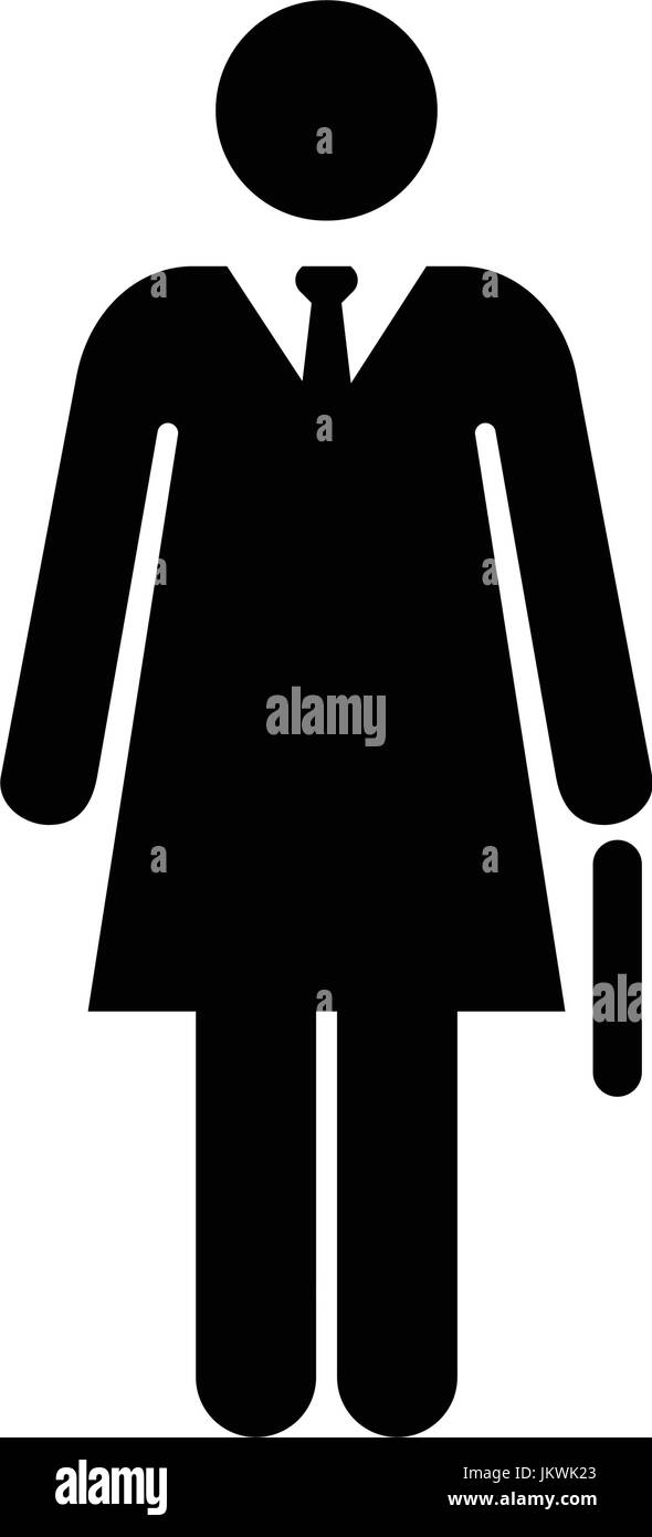 Businesswoman Icon Vector Person Symbol in Glyph Pictogram illustration ...