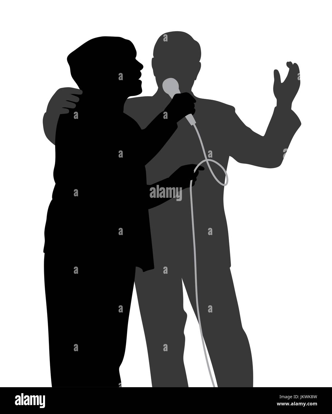 The singing duo Black and White Stock Photos & Images - Alamy