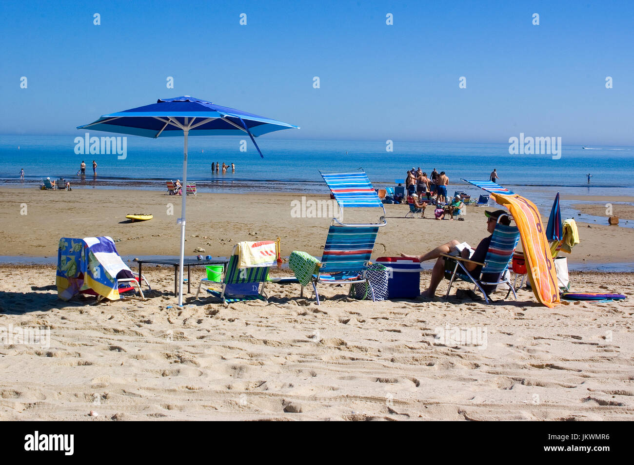 Mid morning on Howe's Beach - Dennis, Massachusetts on Cape Cod Stock ...