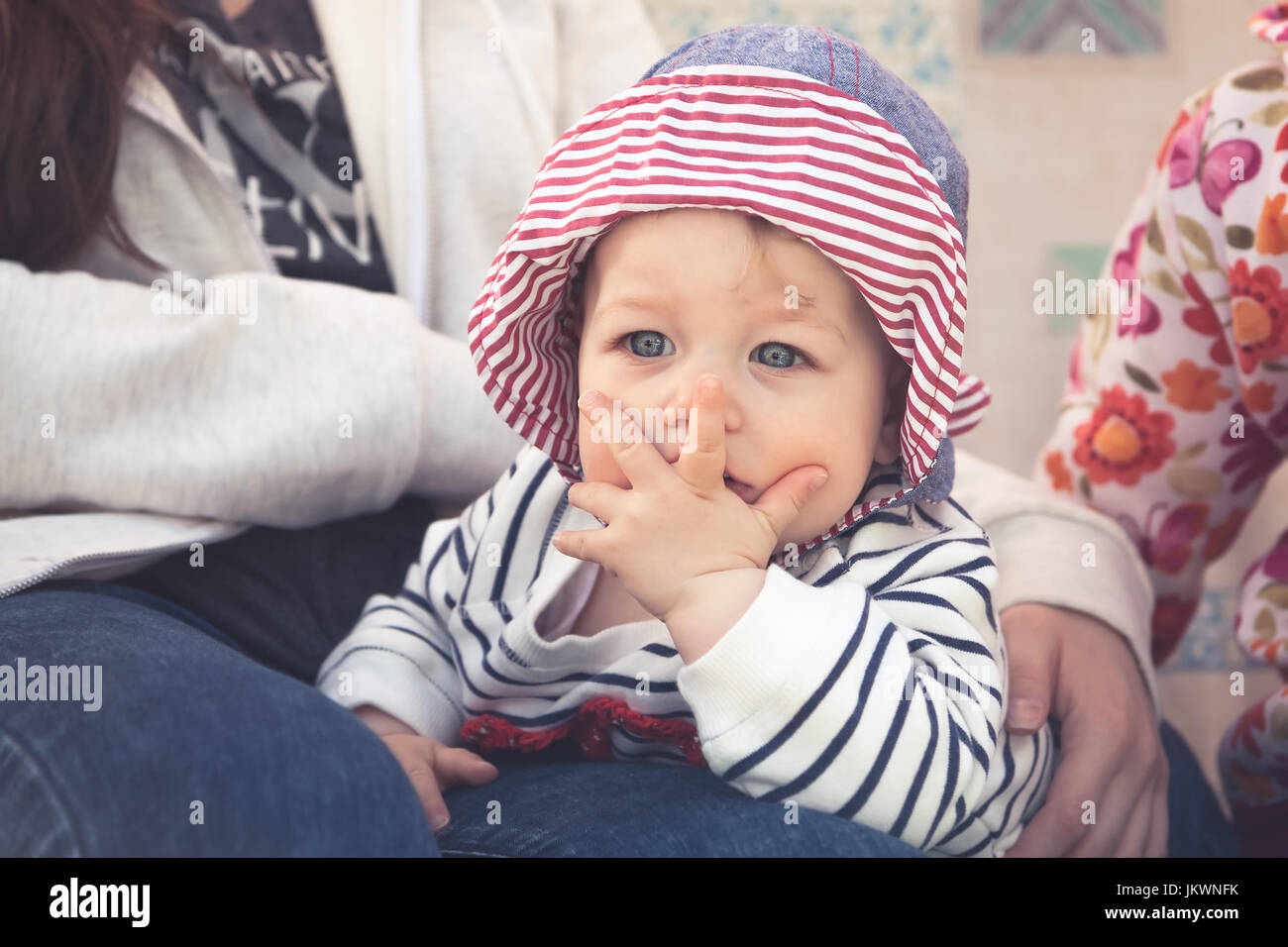 Child with surprised facial expression symbolizing unbelievable ...