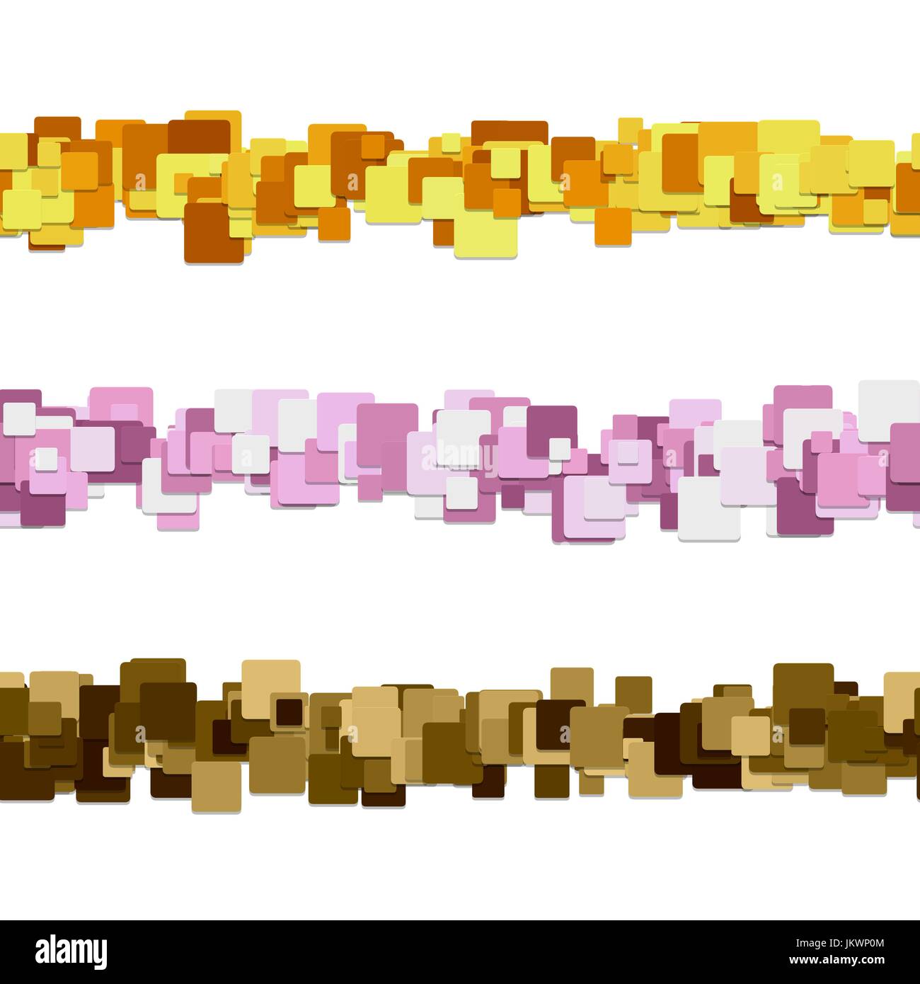 Repeatable square pattern page rule line design set - vector design ...