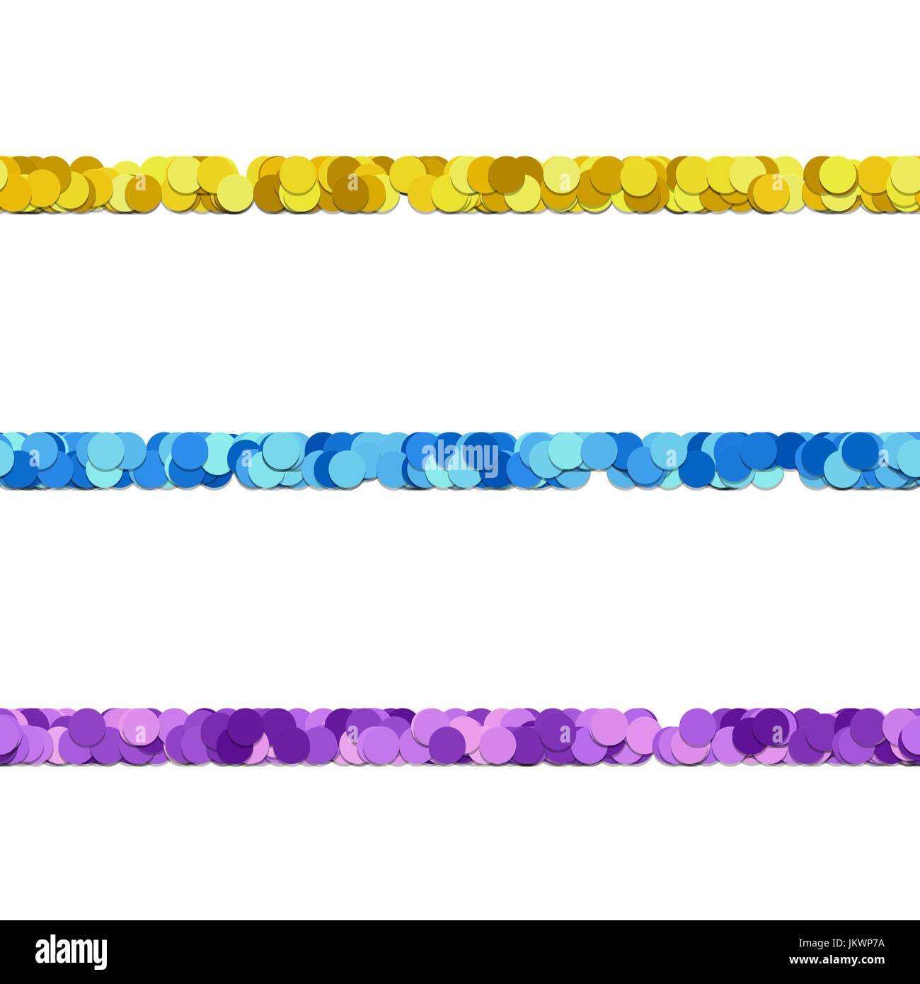 Seamless dot pattern page divider line design set - vector graphic ...