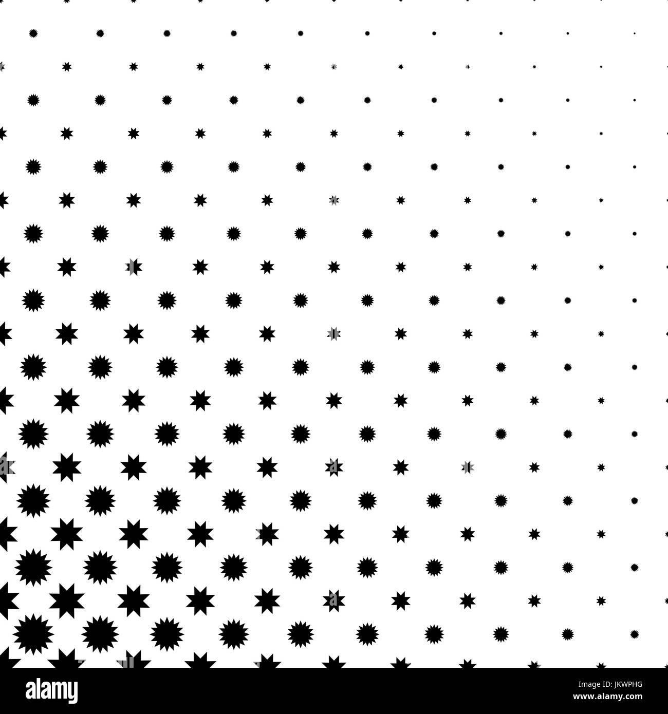 Black and white abstract star pattern - geometrical monochrome ...