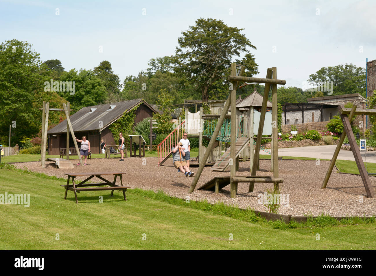 Zip slide playpark hi-res stock photography and images - Alamy