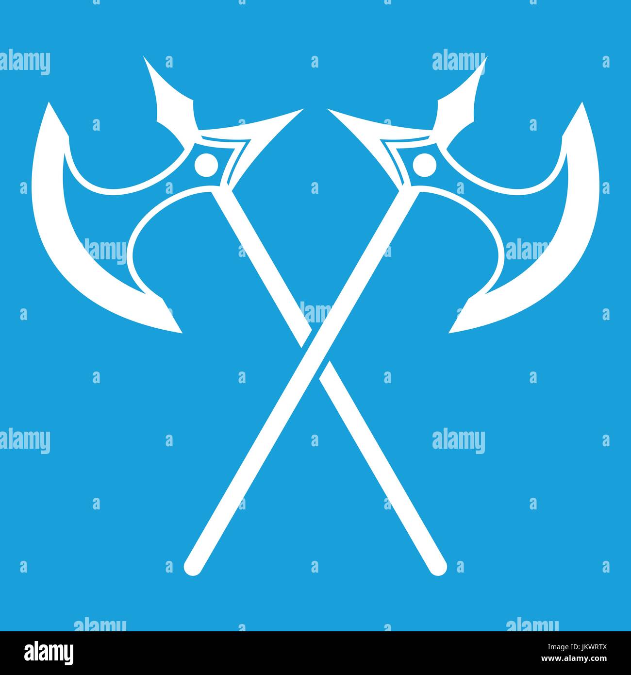 Crossed battle axes icon white Stock Vector Image & Art - Alamy