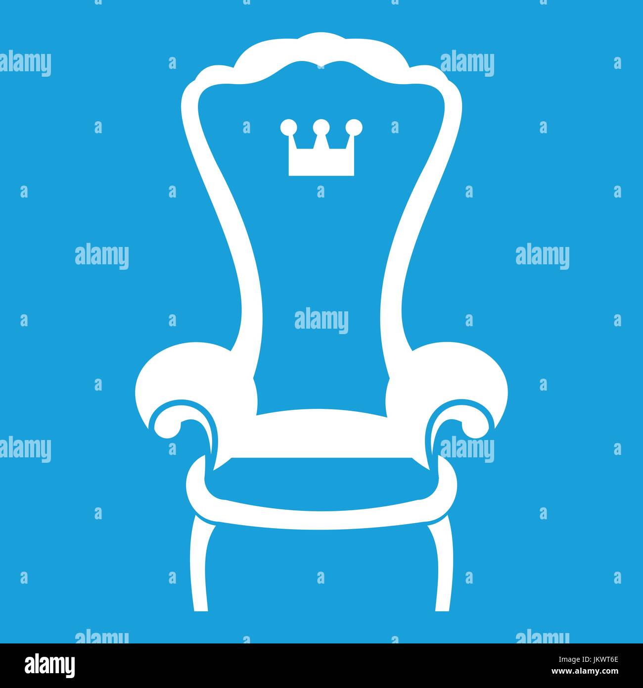King throne chair icon white Stock Vector Image & Art - Alamy